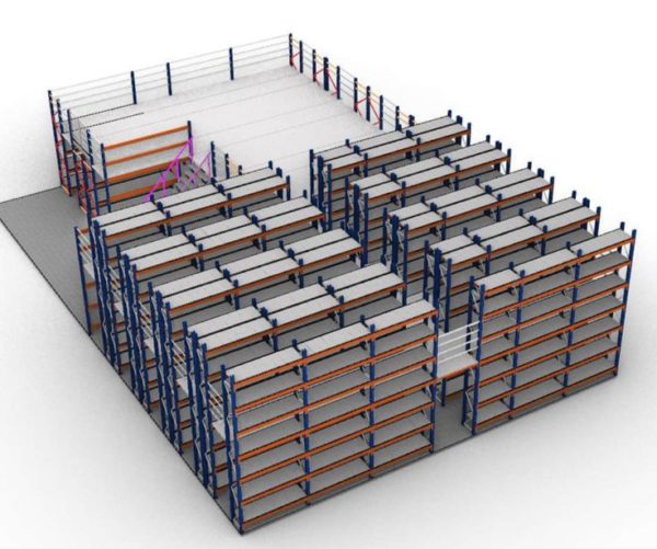 Industrial Warehouse Mezzanine Pallet Floor Racking System - RAK GUDANG ...