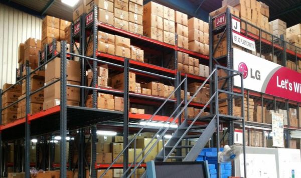 MULTI TIER RACKING SYSTEM - RAK GUDANG BESI SUSUN SIKU LUBANG - RAK ...
